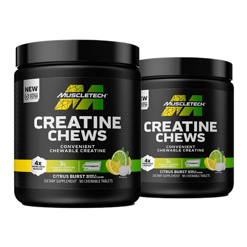 MUSCLETECH CREATINE CHEWS 90 CHEWABLE TABLETS TWIN PACK — Bay Supplements